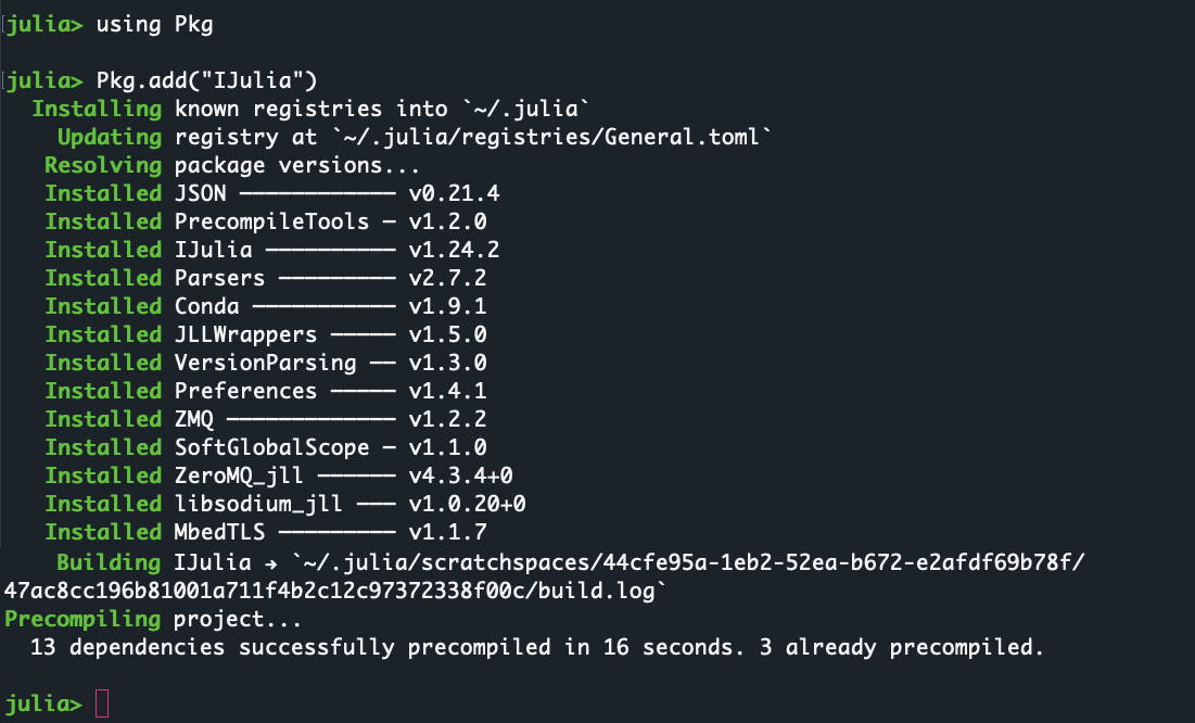 Julia setup: installation, environments and Jupyter integration - Data Science Workbook