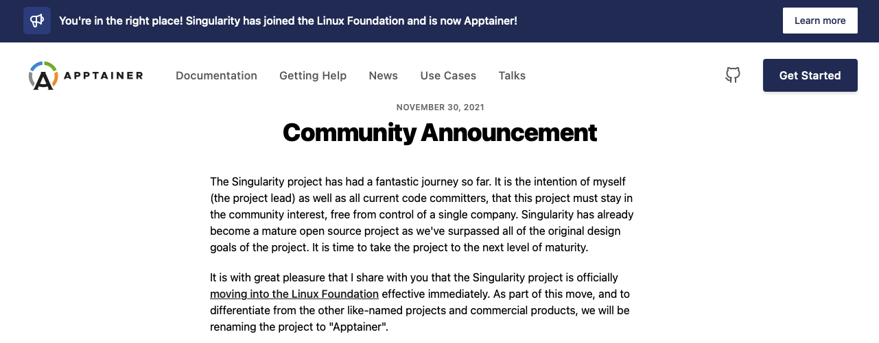 Apptainer: the container system for secure HPC - Data Science Workbook