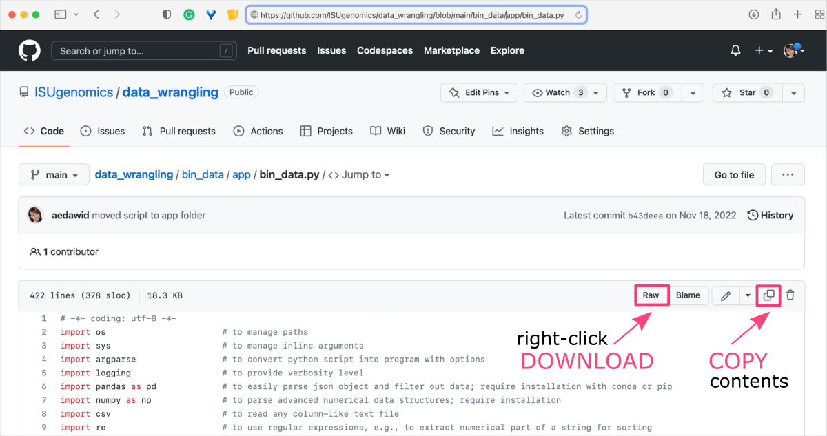 Downloading a single folder or file from GitHub - Data Science Workbook