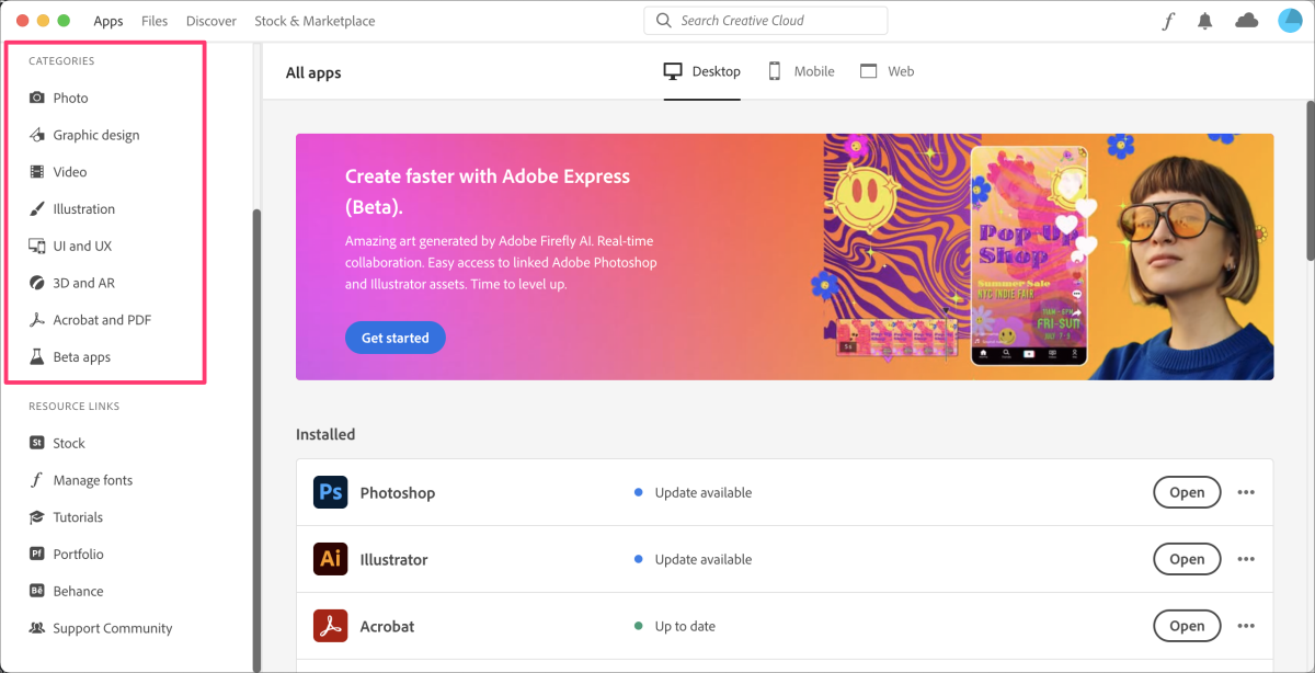 Adobe creative cloud - Data Science Workbook